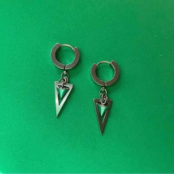 Accessories | Titanium Steel Spike Dangle Drop Earrings For Men ...